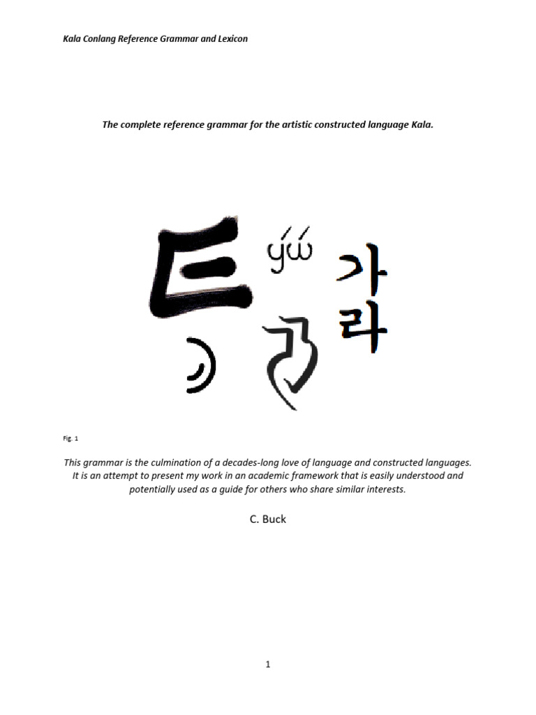 Kala Constructed Language | PDF
