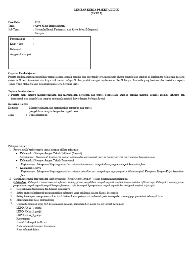 LKPD TP 5 | PDF