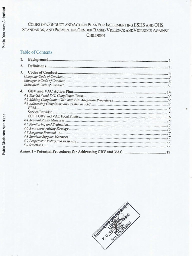 Codes of Conduct and Action Plan | PDF | Domestic Violence ...