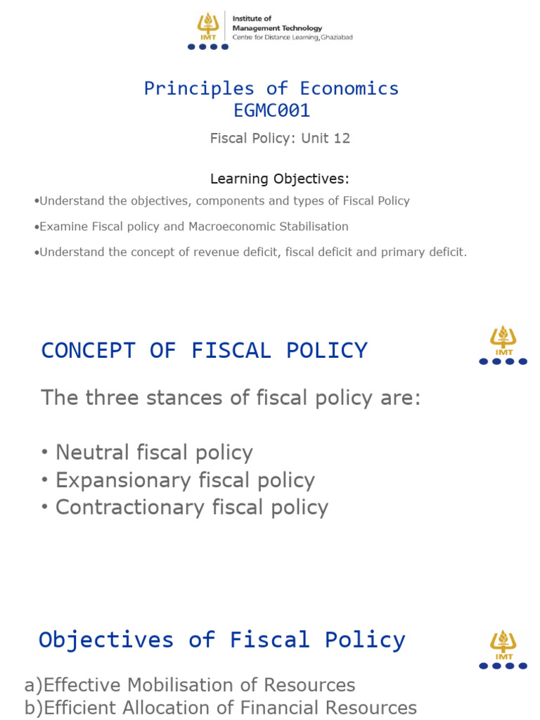 Understanding Fiscal Policy Concepts | PDF | Finance & Money Management ...