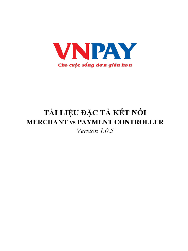 VNPAY - Payment Controller - v1.0.5 | PDF