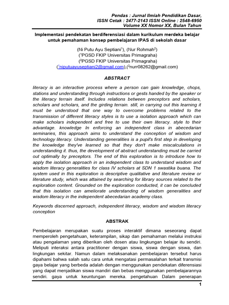 Artikel Jurnal Konsep Dasar Ips | PDF | Writing | Behavior Modification