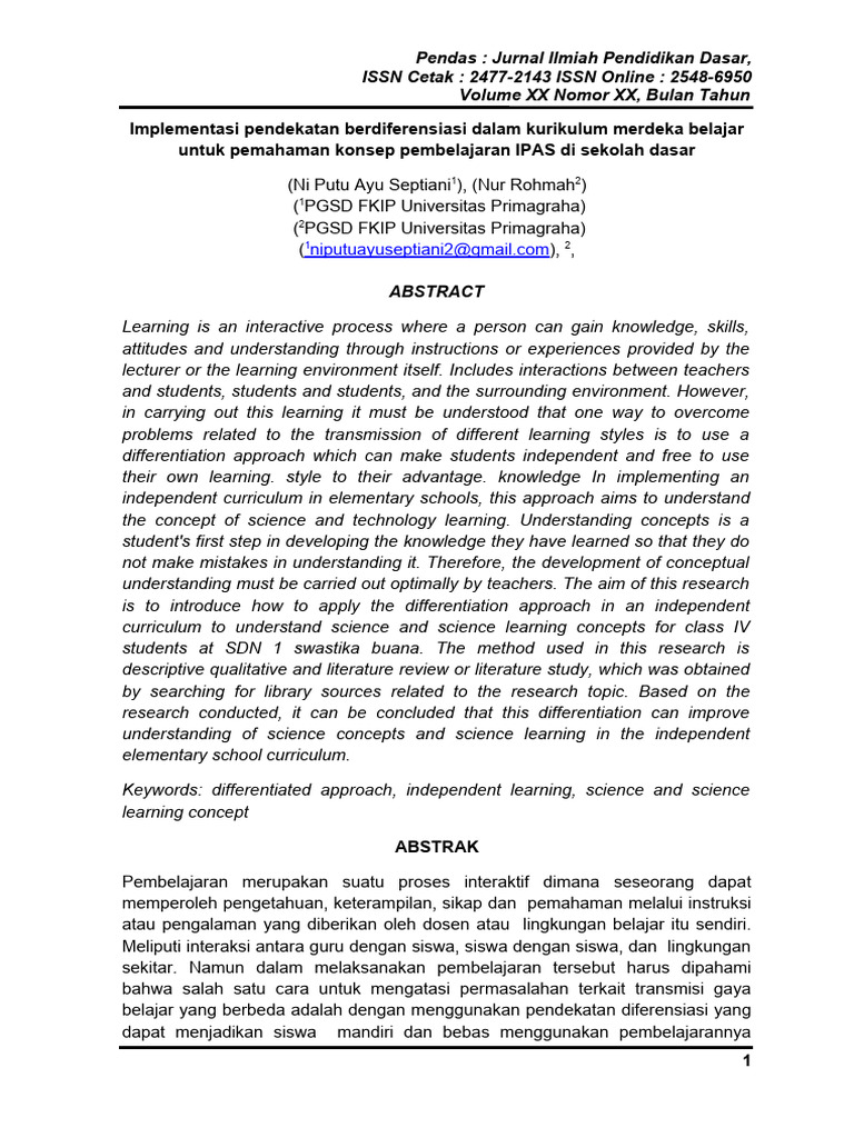 Artikel Jurnal Konsep Dasar Ips | Download Free PDF | Learning | Science