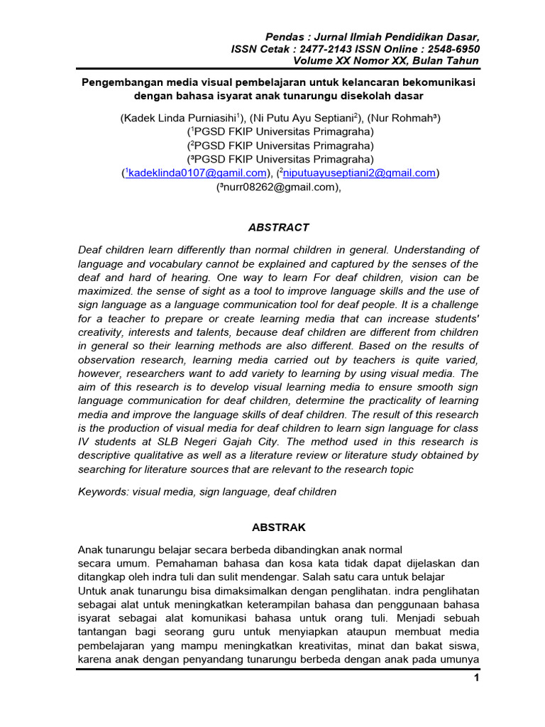 Artikel Jurnal Inklusi | PDF | Science | Cognition