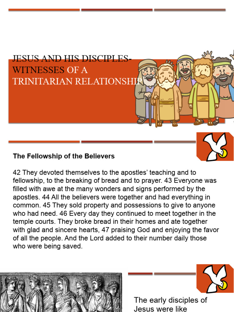 CLE GRADE 8 - Lesson 7 - Jesus and His Disciples - Witnesses of A Trinitarian Relationship | PDF ...