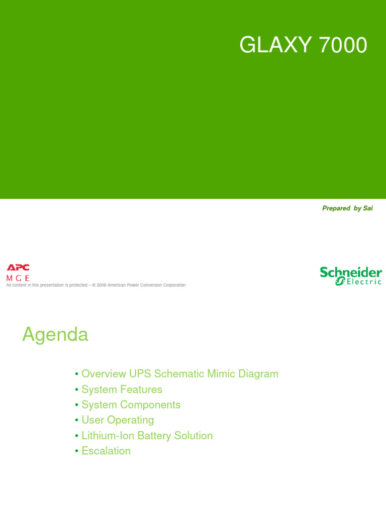 MBS - Galaxy 7000 & LIB User Training Manual | PDF | Electrical ...