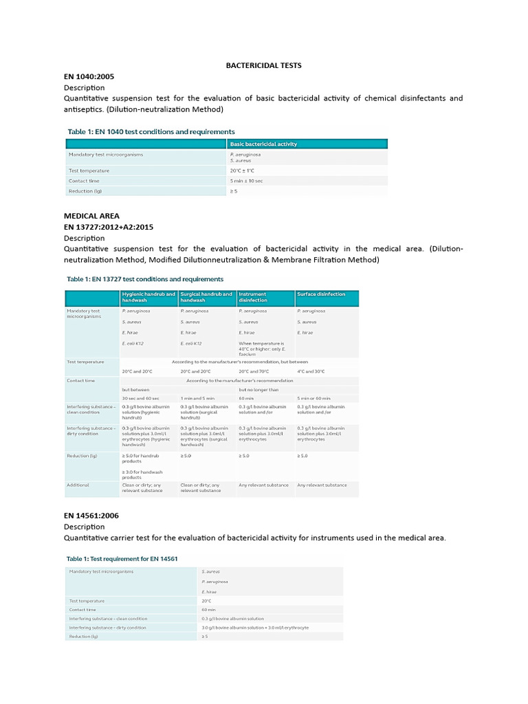 Disinfectant Efficacy Testing Pdf