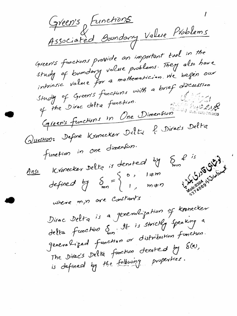 Green's Function | PDF