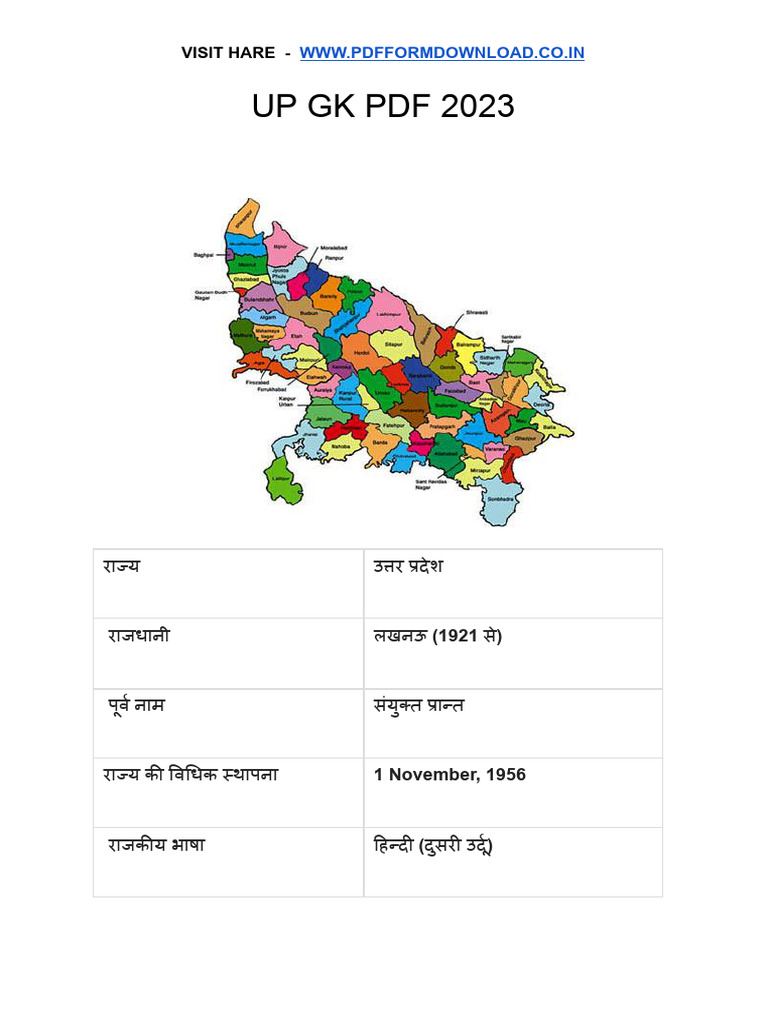 UP GK PDF 2023 | PDF