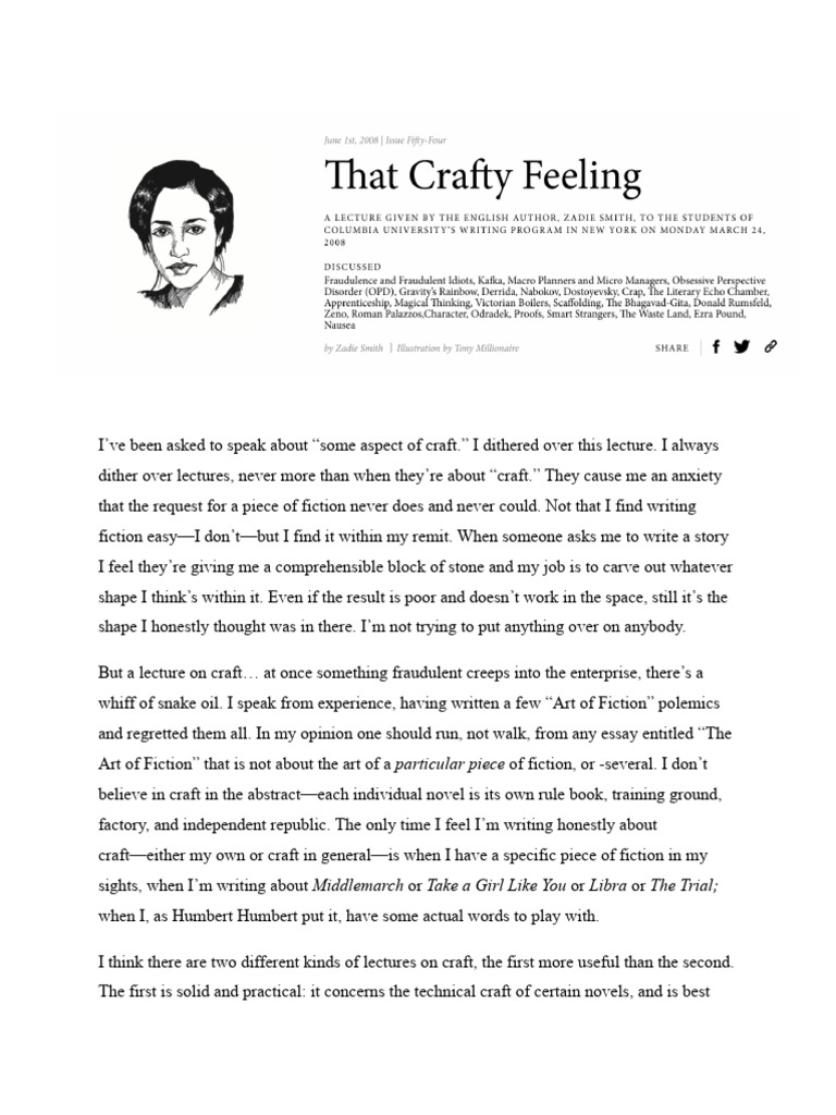 Zadie Smith - That Crafty Feeling | PDF