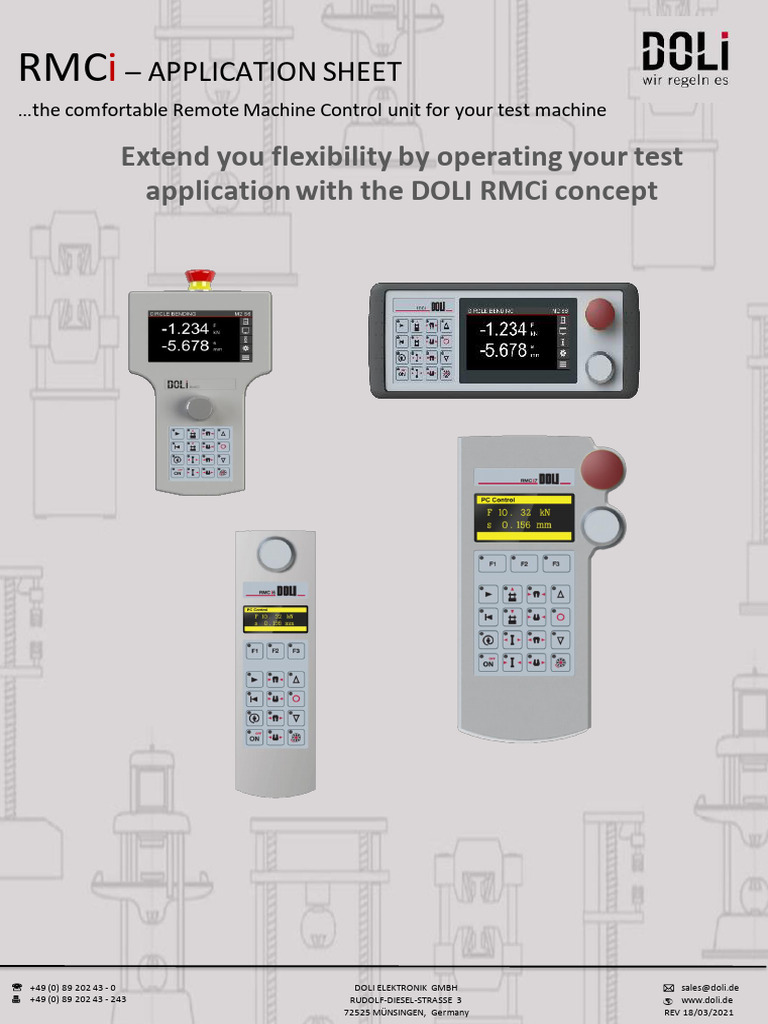 RMCi Applicationsheet V1.0 20210318 | PDF
