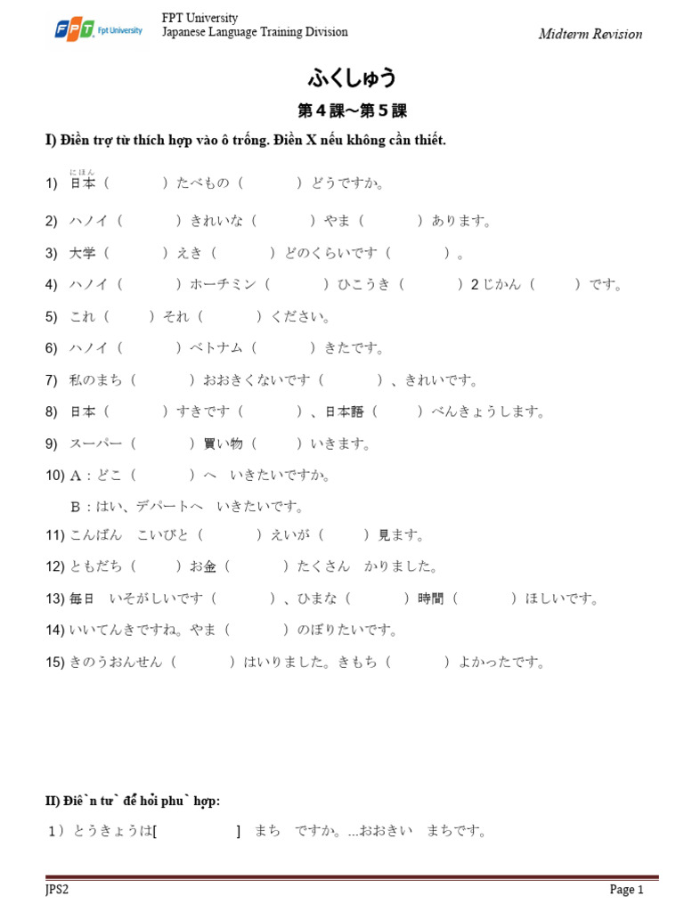 On Tap Giua Ky JPD123 | PDF