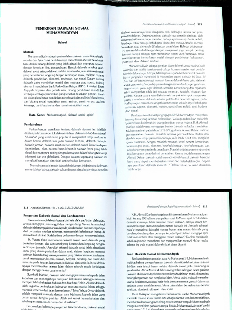 Pemikiran Dakwah Muhammadiyah | PDF
