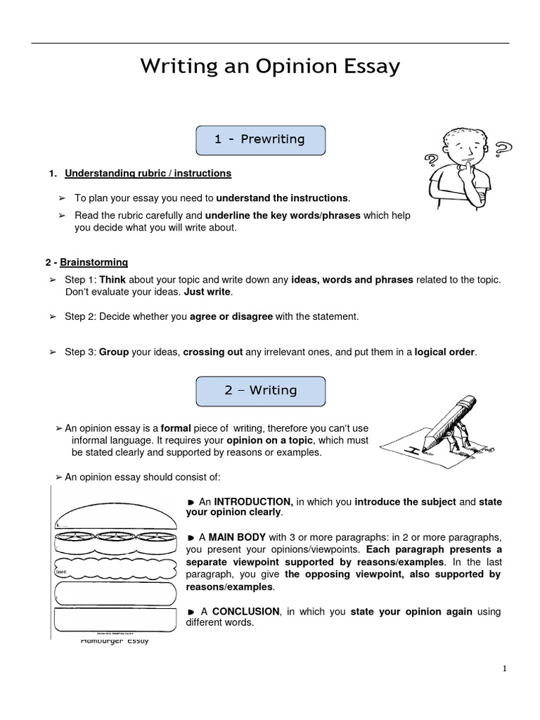How to Write an Opinion Essay | PDF | Essays | Reason