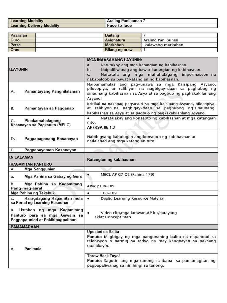 Ap7 Q2 Week1 Day3 | PDF