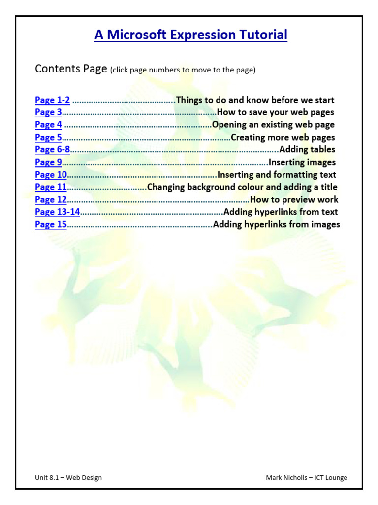 Ms Expression Tutorial | PDF | Hyperlink | World Wide Web