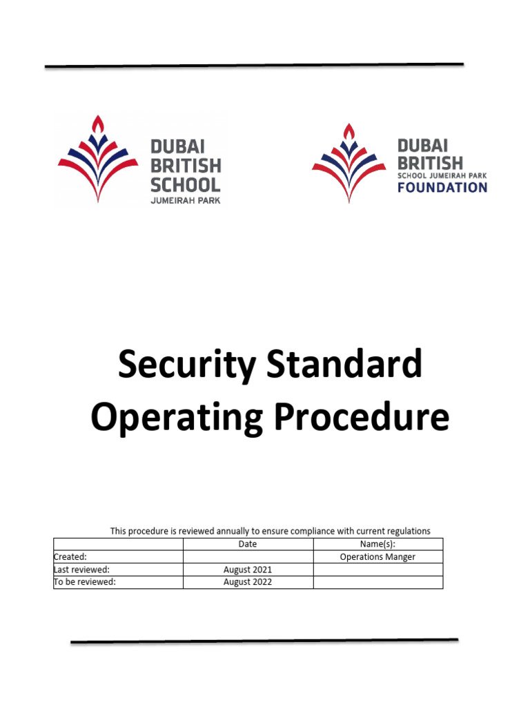 DBSJP Security Sop 2021-2022 | PDF | Closed Circuit Television ...