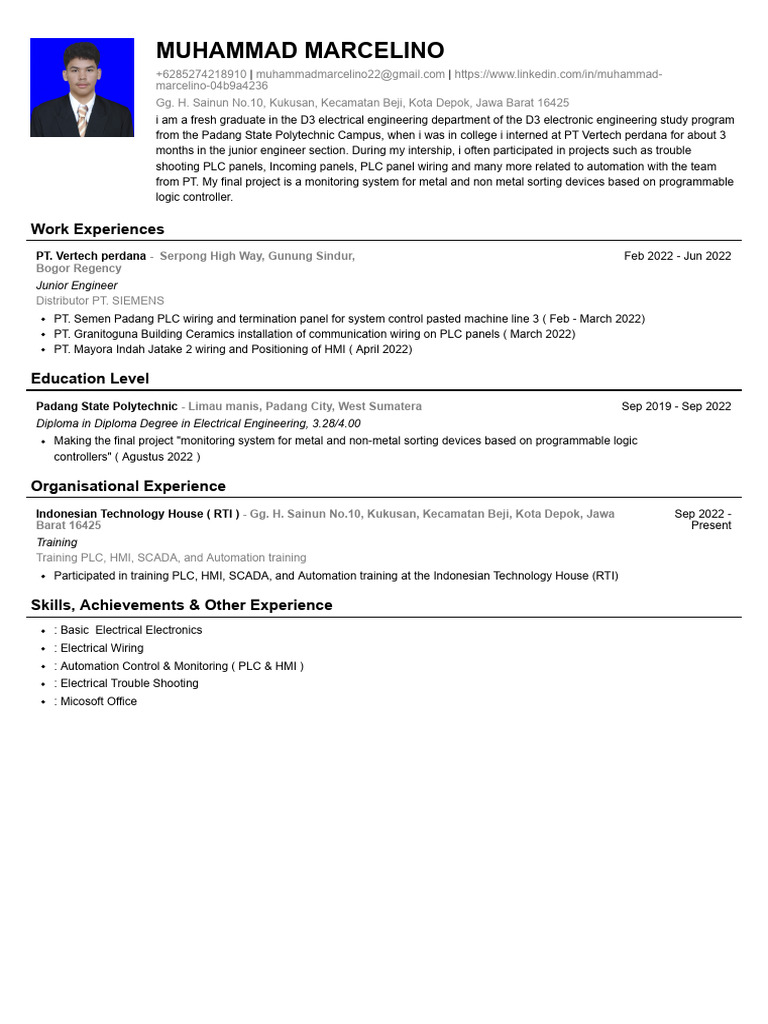 Muhammad Marcelino-Resume | PDF