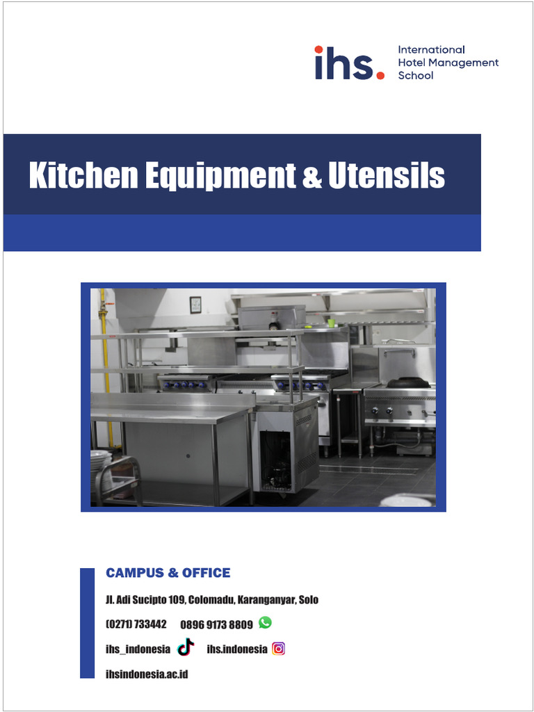 Kitchen Equipment & Utensils | PDF