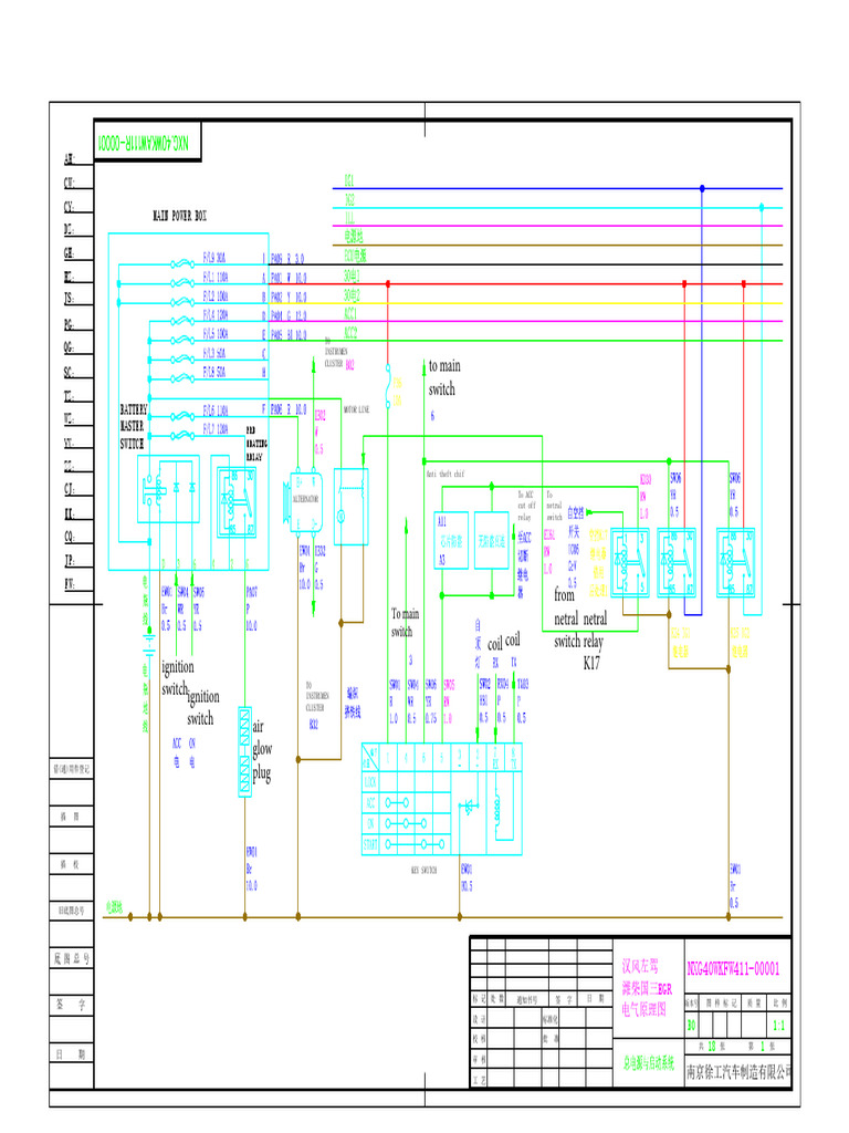 to main switch: IG2 IG1 ILL 电源地 ECU电源 | PDF