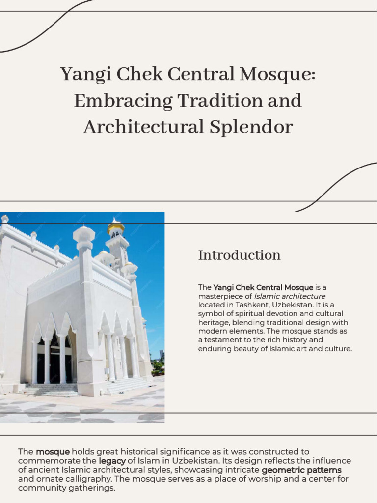 Yangi Chek Central Mosque Embracing Tradition and Architectural Splendor Self Study by Dinislam ...