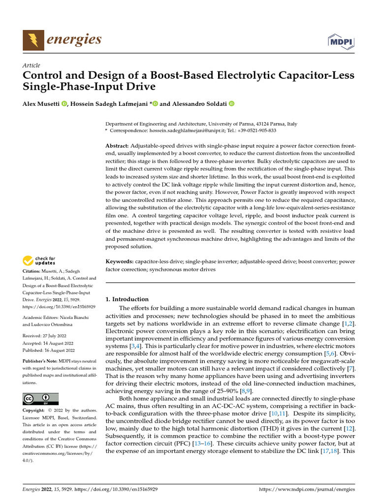 Control and Design of A Boost Based Elec | PDF