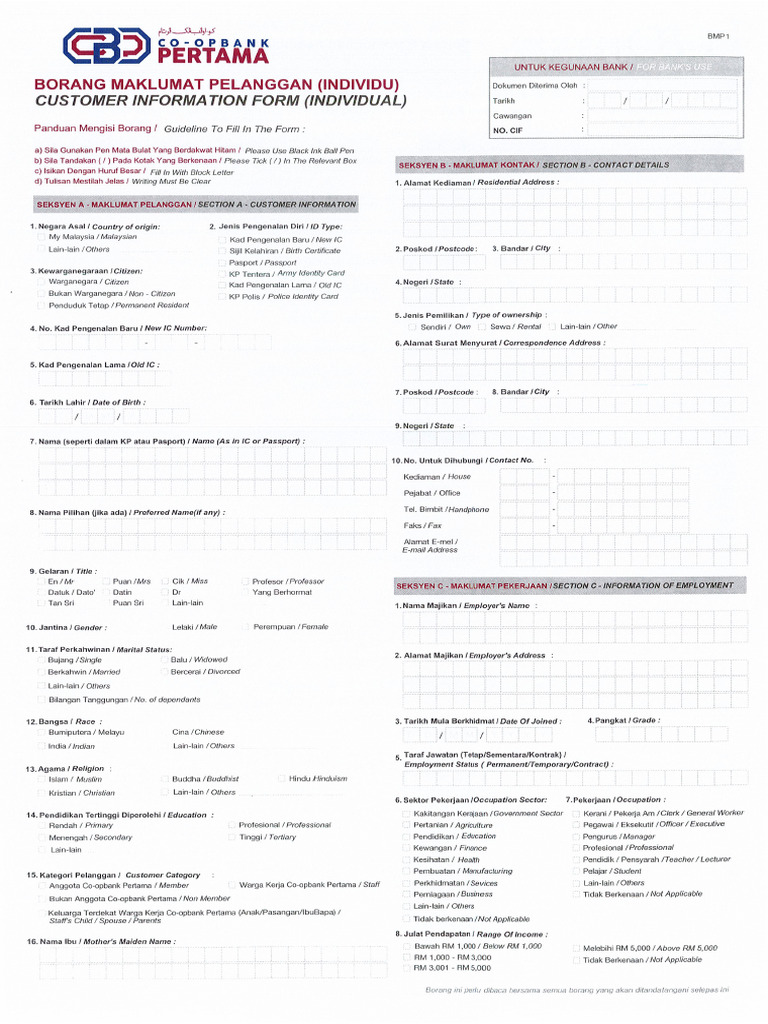 CBP CIF PFI FORM 2022 | PDF