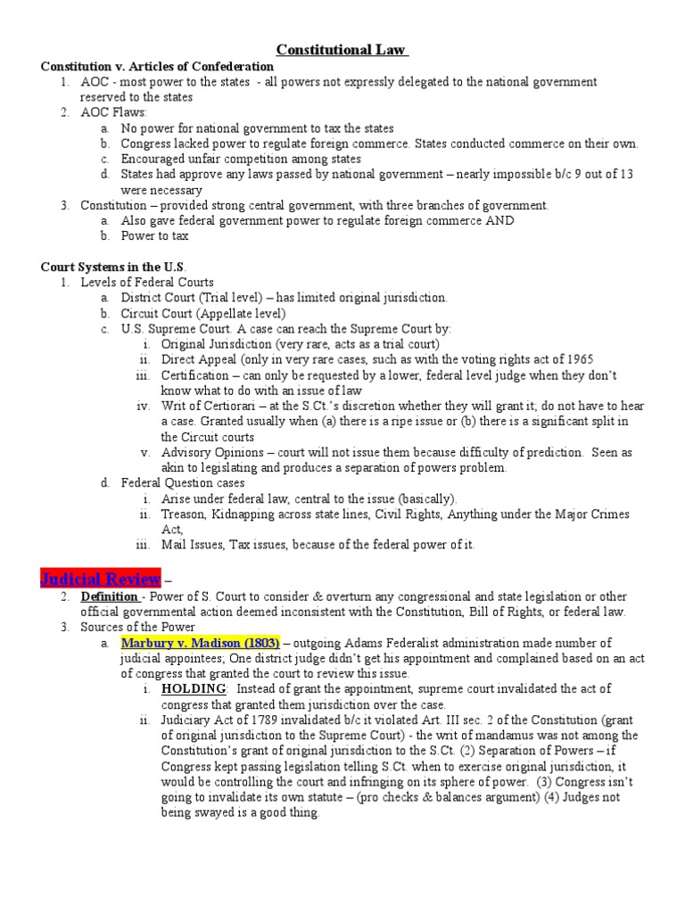 Con Law Outline 3 | PDF | Commerce Clause | Necessary And Proper Clause