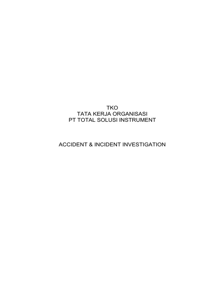TKO-HSE-001-Accident &incident | PDF