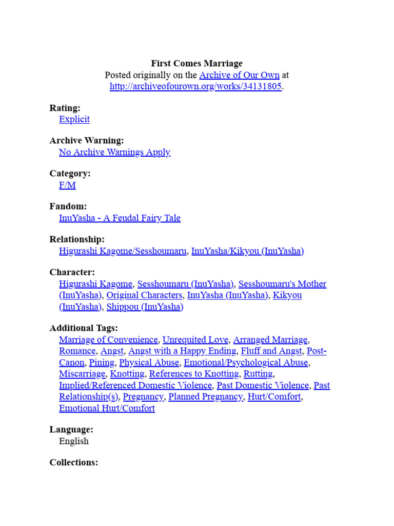 First Comes Marriage | PDF