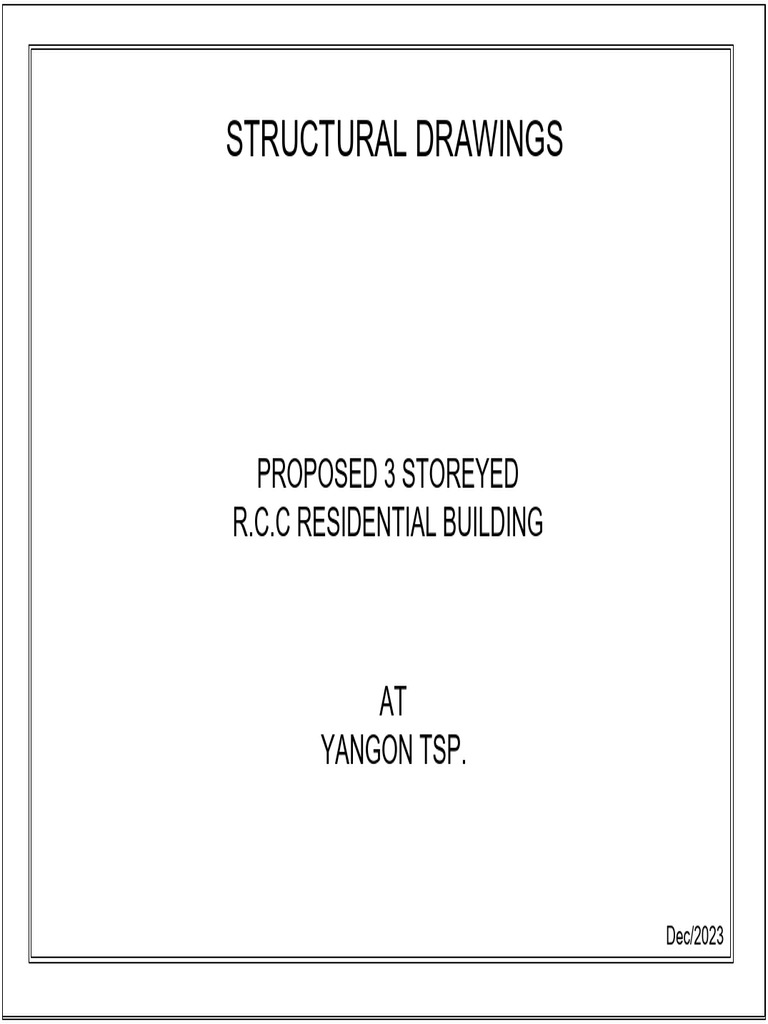 Ma Sander - 3 Storeyed R.C.C Building - Updated STRL (27.12.2023) | PDF