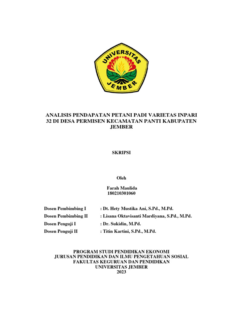 Template Tugas Akhir UNEJ | PDF | Sains & Matematika