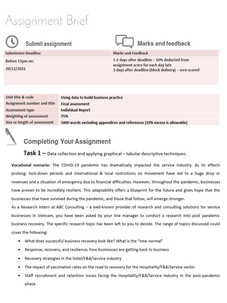 Using Data To Build Business Practce Individual Assignment | Download ...