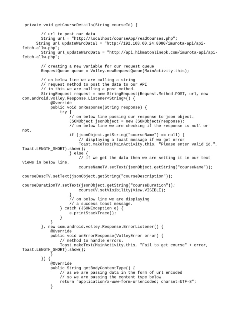 Volley Commond To Get Data From Server With Condition Backup | PDF ... Volley Commond To Get Data From Server With Condition Backup | PDF ...