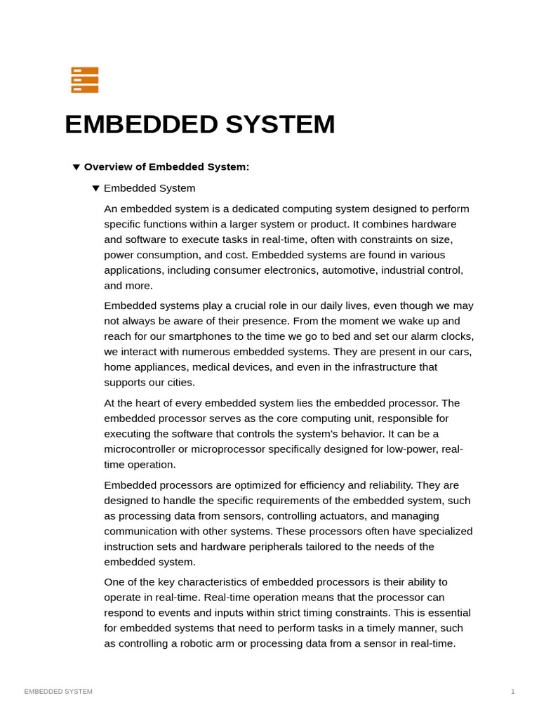 Embedded System | PDF