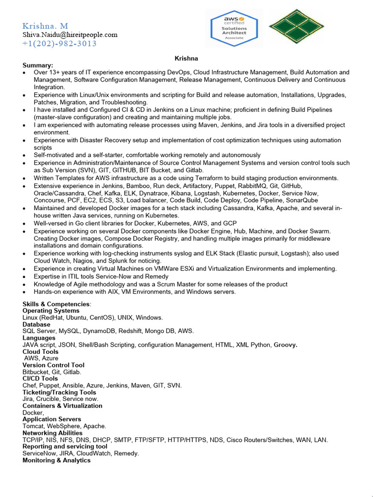 Krishna_Short_Resume | PDF