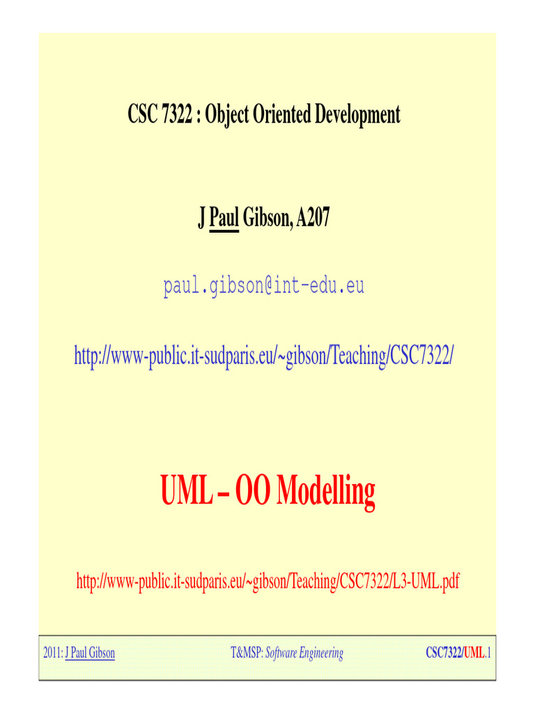 L3 Uml | PDF | Unified Modeling Language | Class (Computer Programming)