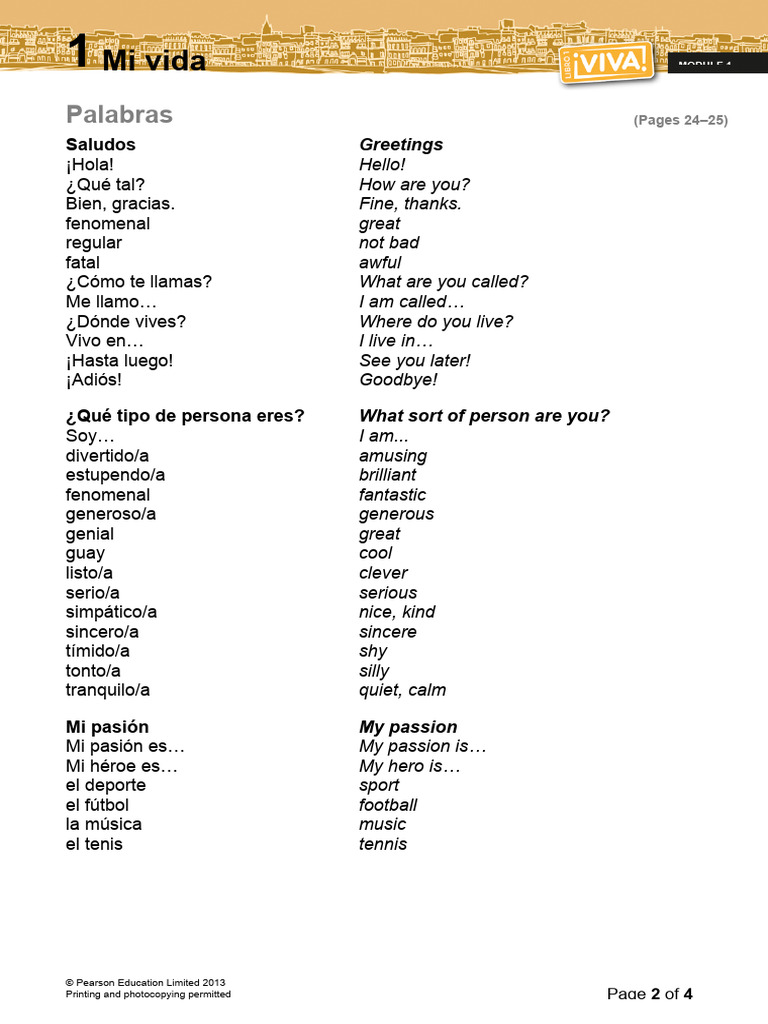 Vocabulario Básico en Español | PDF | Arco iris | Color