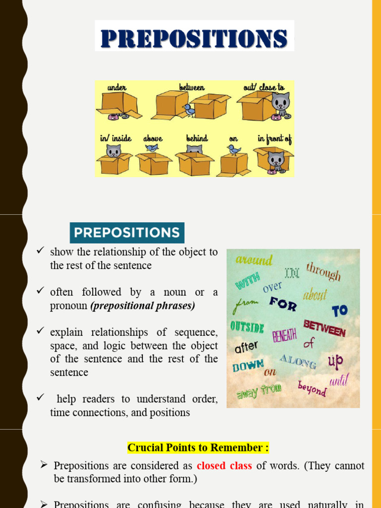 Prepositions | PDF | Language Arts & Discipline