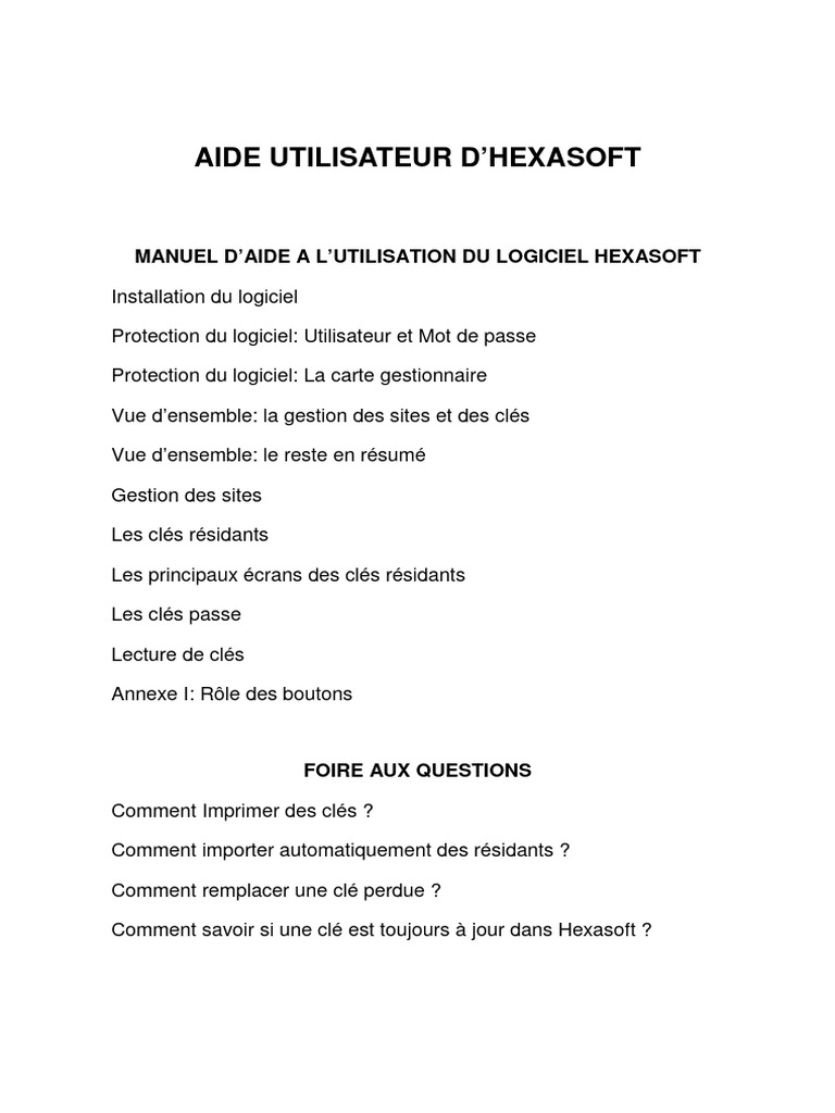06 Aide Utilisateur D Hexasoft | PDF