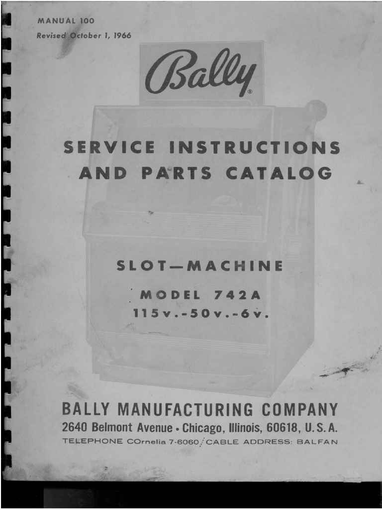 BALLY - Service & Parts Catalogus 742A (Blue) | PDF