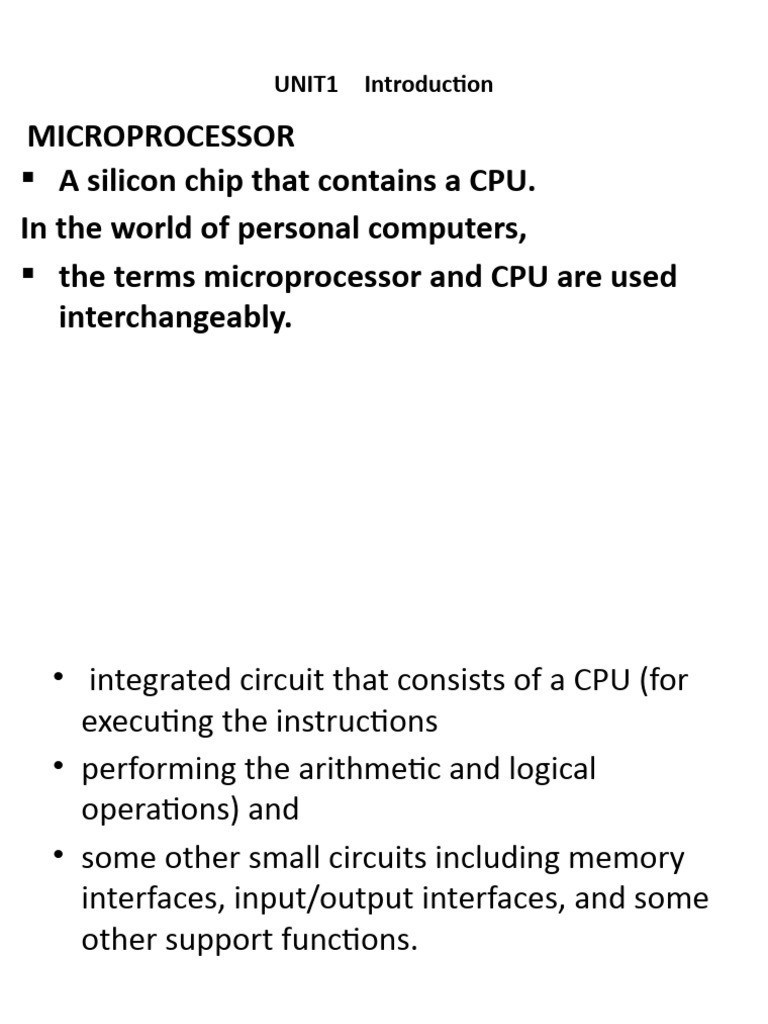 Unit I - 8085 Microprocessor | PDF | Central Processing Unit | Embedded System