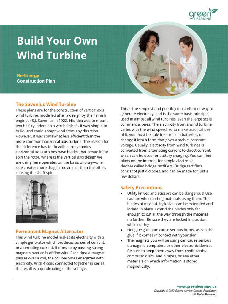 Wind Turbine Construction Plan | PDF