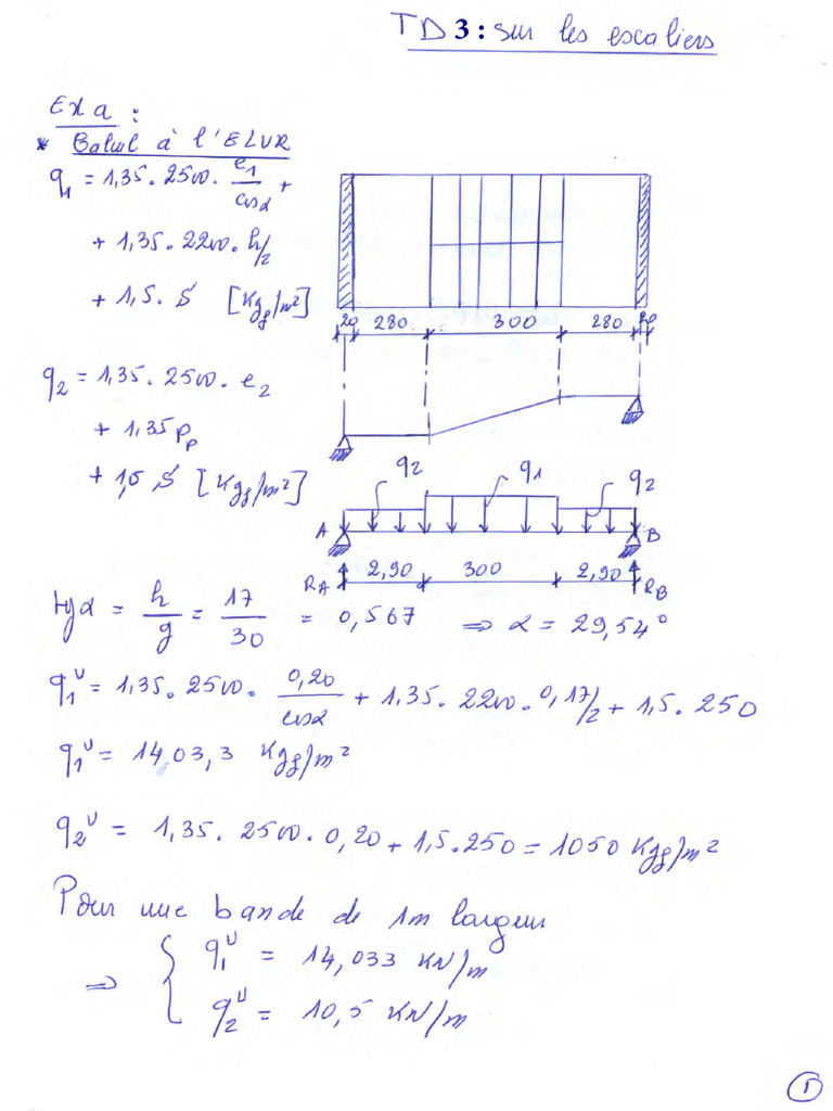 Correction Du TD N°3 Escaliers | PDF