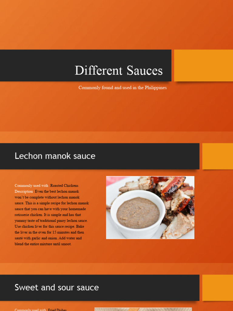 Different Sauces | PDF
