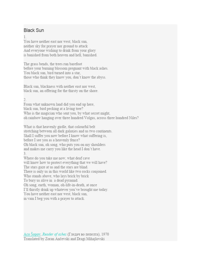 Black Sun | PDF