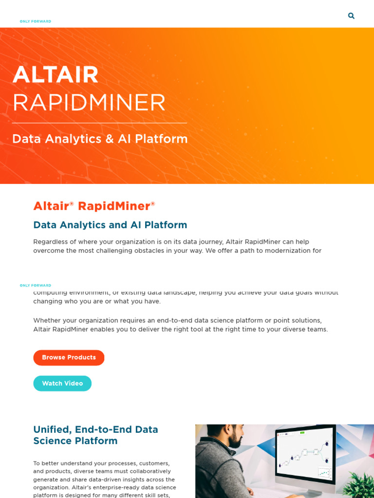 Data Analytics and AI Platform _ Altair RapidMiner | PDF | Analytics | Artificial Intelligence