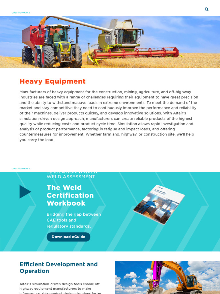 Heavy Equipment Solutions - Altair | PDF