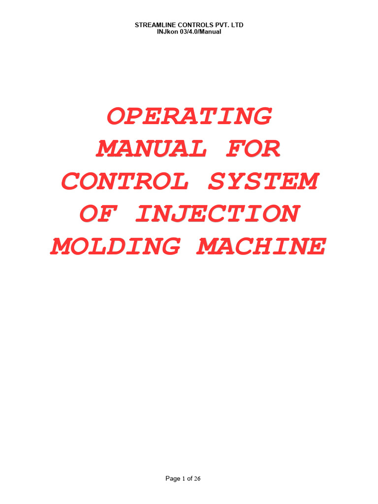 Injkon Optima Injection Molding Machine Controller | PDF | Thermocouple ...