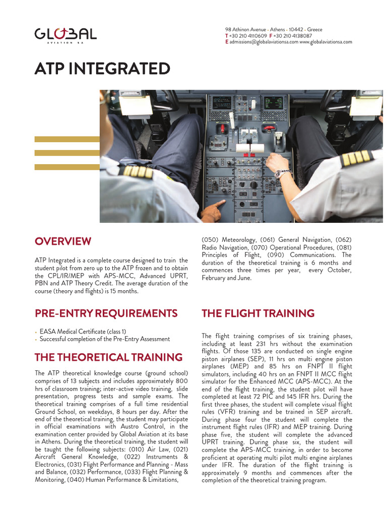 Comprehensive ATP Flight Training Program | PDF | Instrument Flight ...